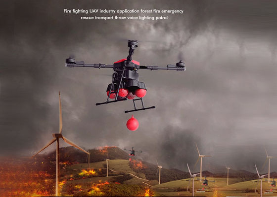 Dry Powder Fire Ball UAV Drone For Firefighting And Emergency Rescue