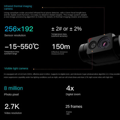 Industrial UAV Drone With Thermal And Night Vision 2.7K 30FPS dual ...